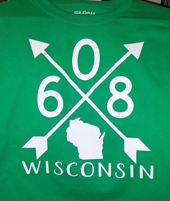 Wisconsin 608 Area Code Arrow Tank Top - Etsy