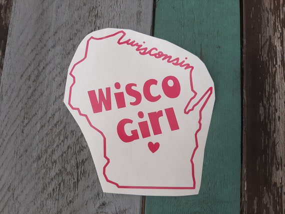 Wisconsin Vinyl Car Decals wisco Girl wisco - Etsy