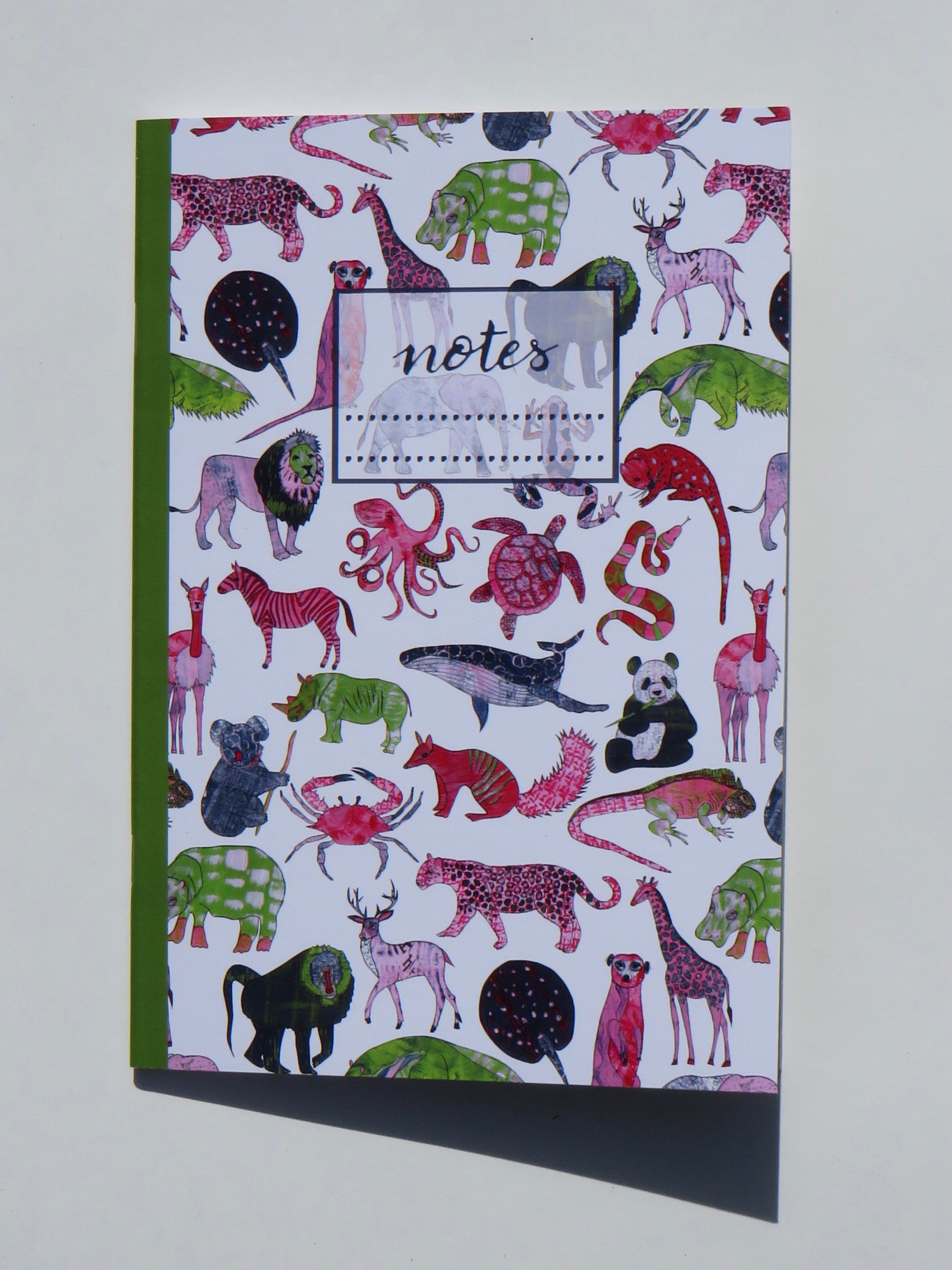 Mixed animal print notebook / plain paper notebook / animal | Etsy