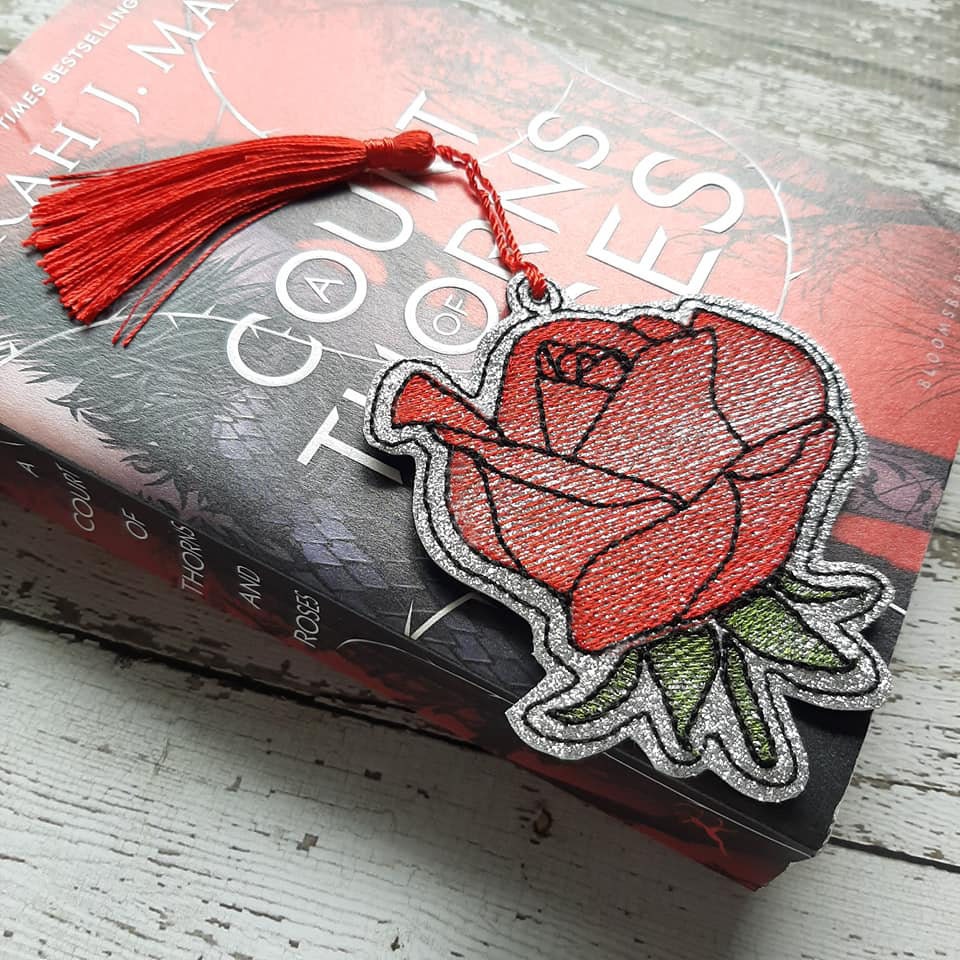 Rose Flower Bookmark Embroidery Design DIGITAL DOWNLOAD Machine ...