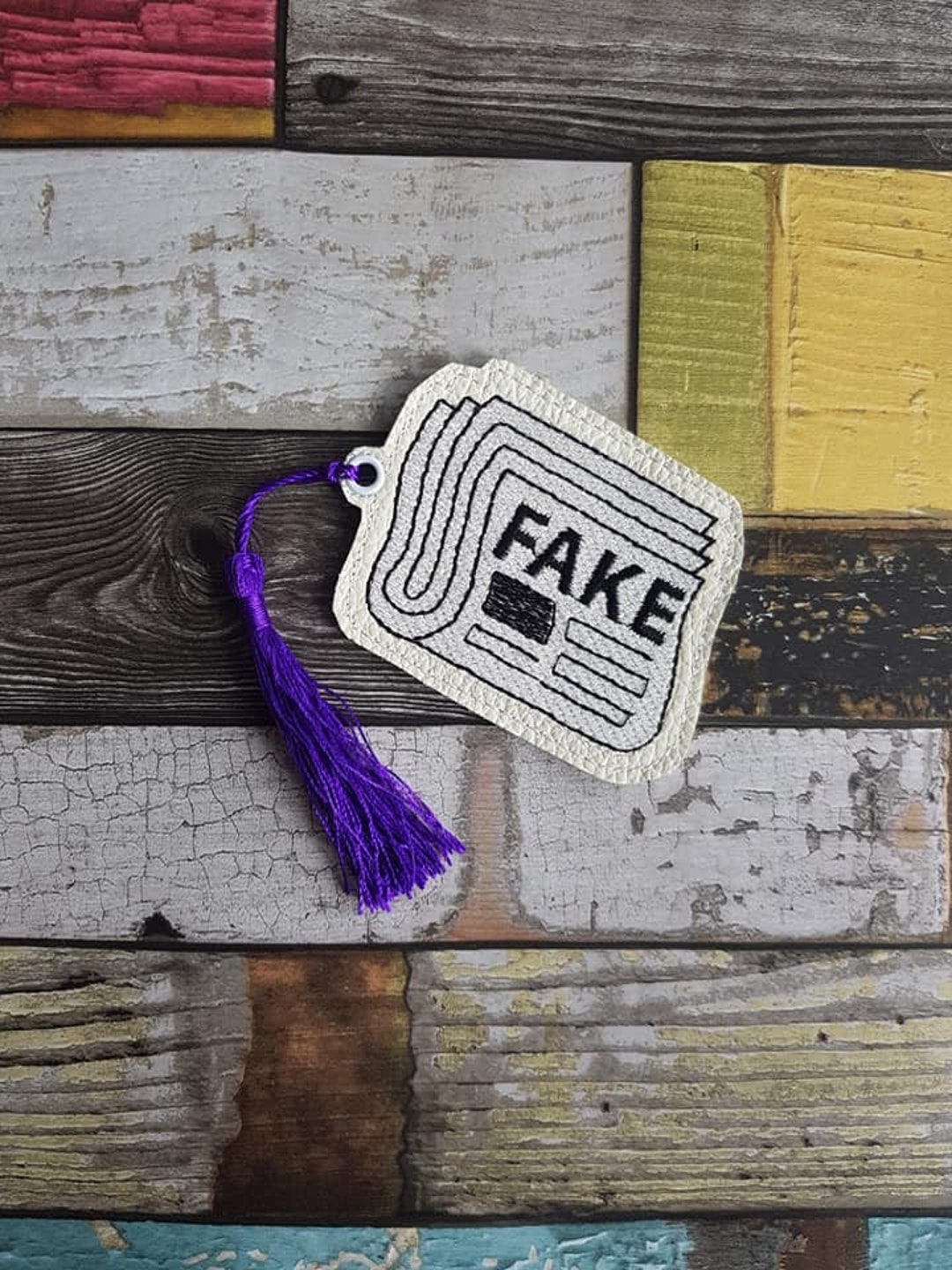 Fake News Bookmark Embroidery Design DIGITAL DOWNLOAD Machine ...