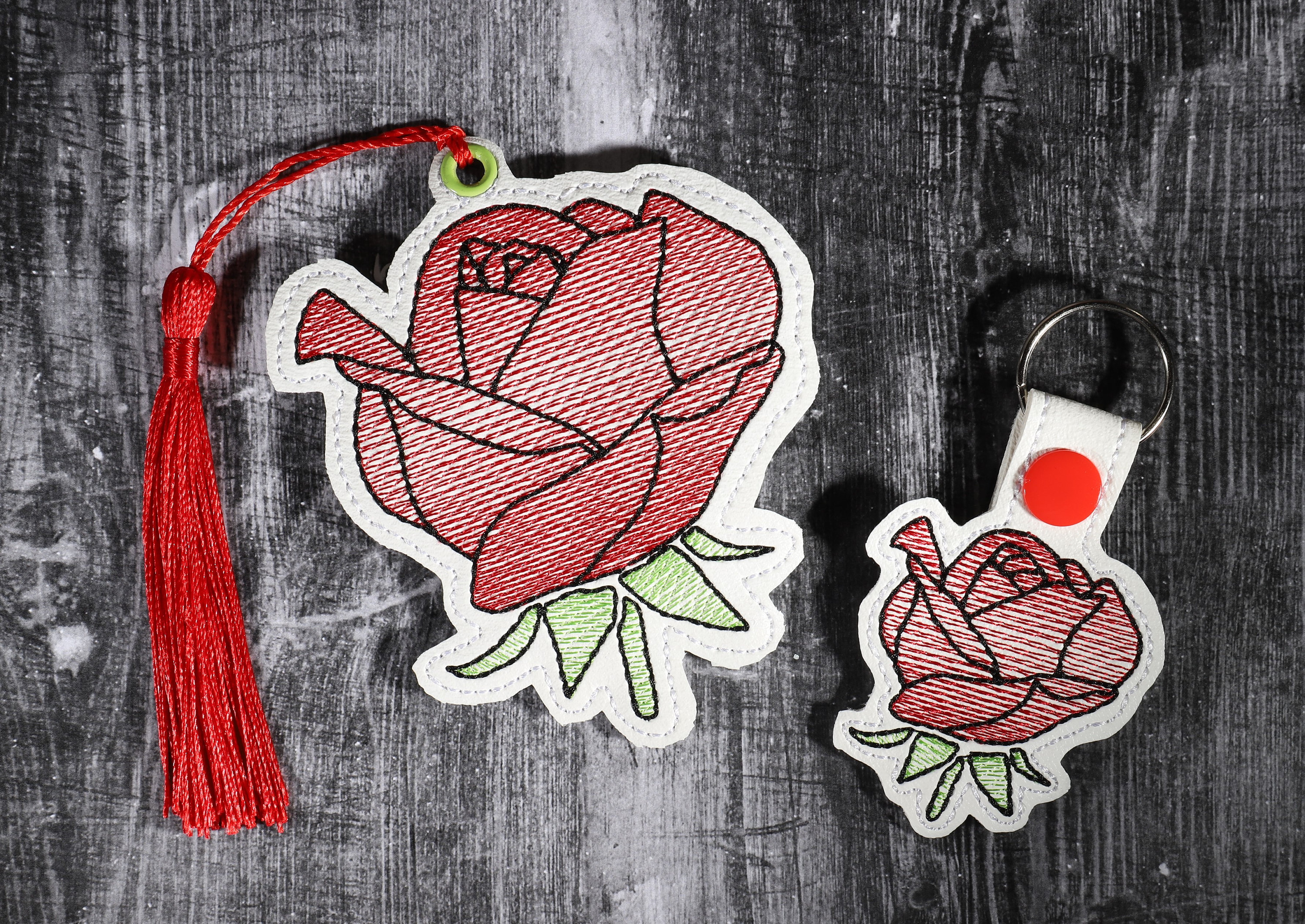 Rose Flower Bookmark Embroidery Design DIGITAL DOWNLOAD - Etsy