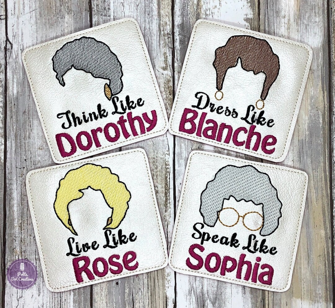 Golden Ladies Coaster 2 Embroidery Design DIGITAL DOWNLOAD Machine ...