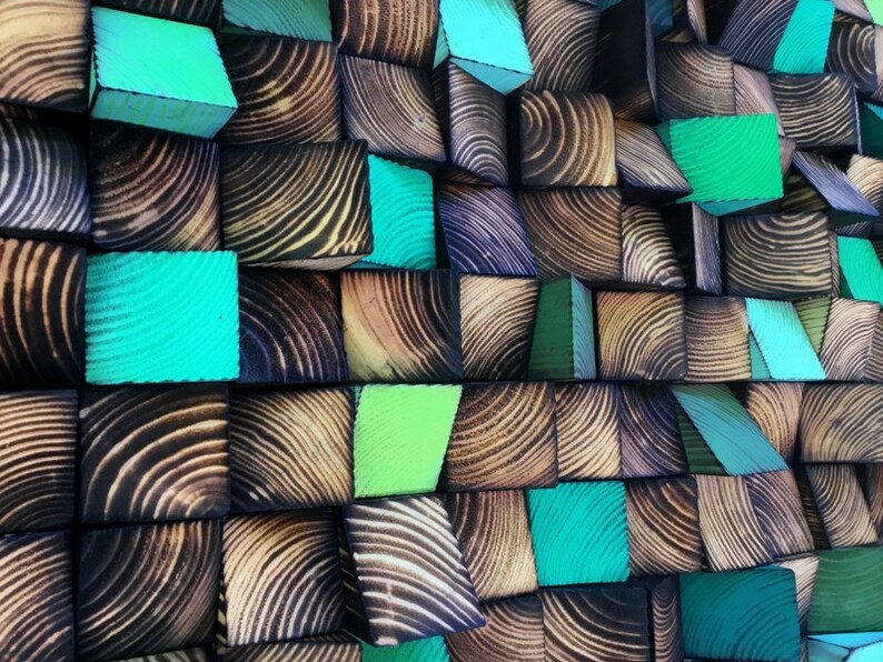 Wood Wall Art Wood Sound Diffusor Reclaimed Wood Art - Etsy