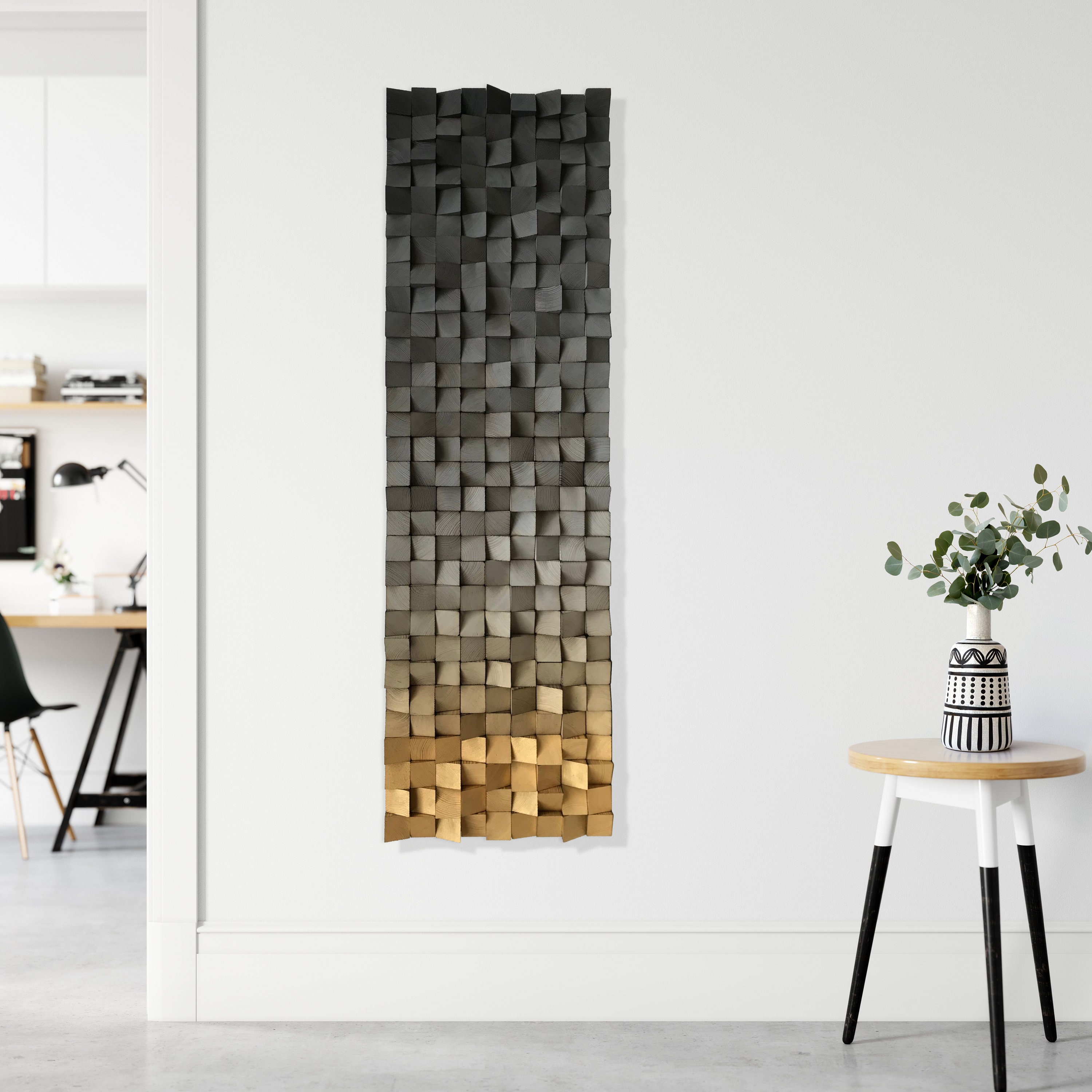 Wood Wall Art Wood Sound Diffuser Reclaimed Wood Art - Etsy