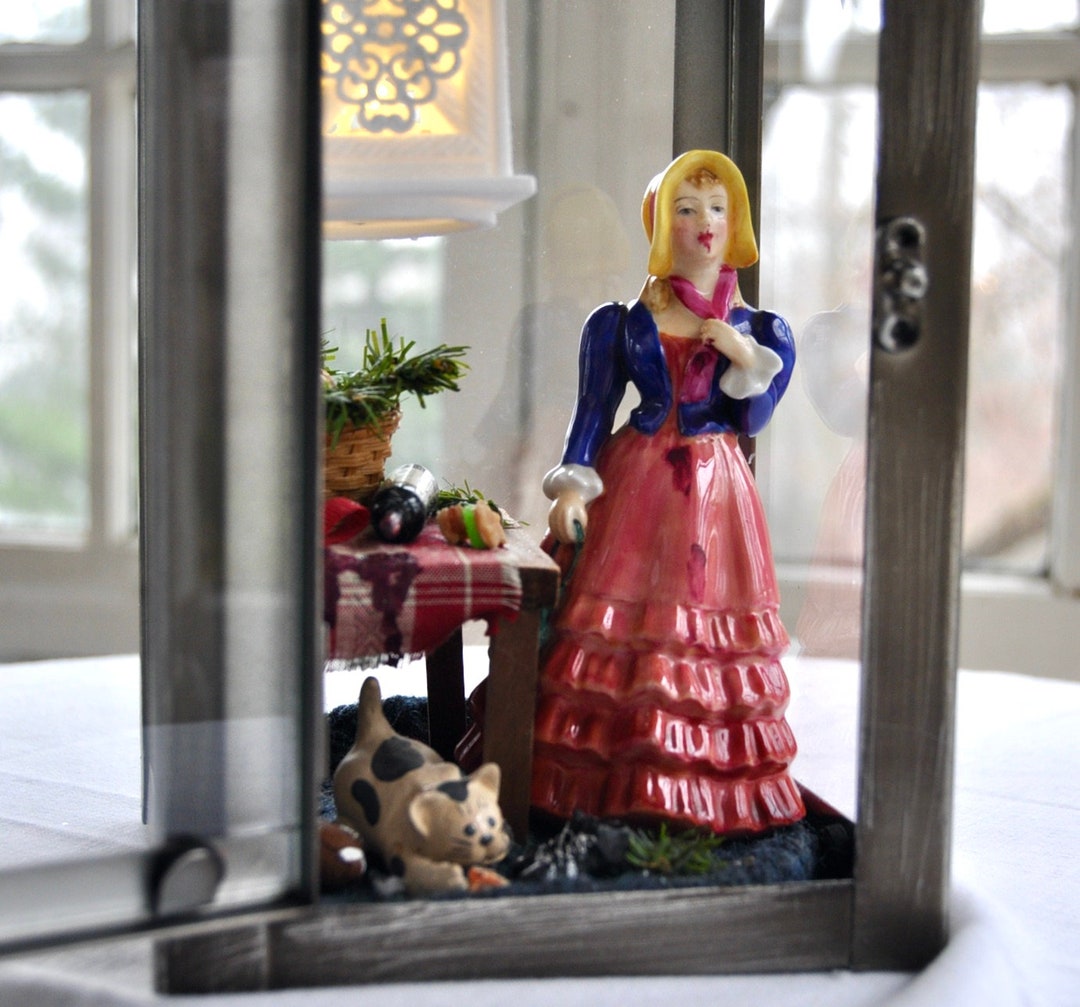 Lady Sylvia on Christmas Eve/assemblage Art Lantern - Etsy