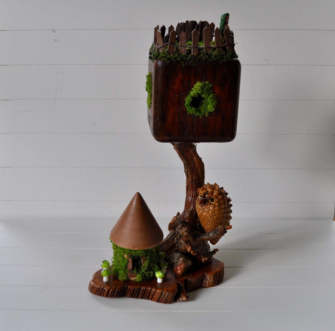 Fairy Fort Table Sculpture/ooak Original Found Art/juniper Wood Tree ...