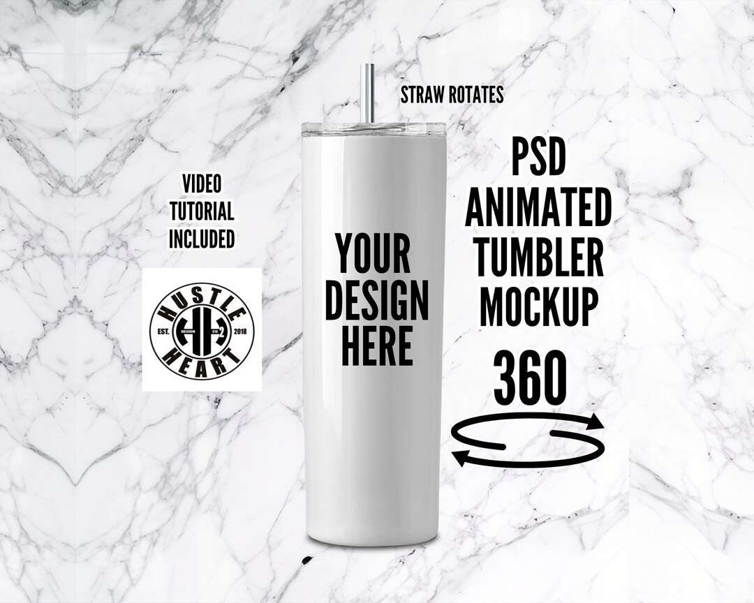 20 Oz Rotating Tumbler Animation Mockup PSD Spinning Tumbler - Etsy
