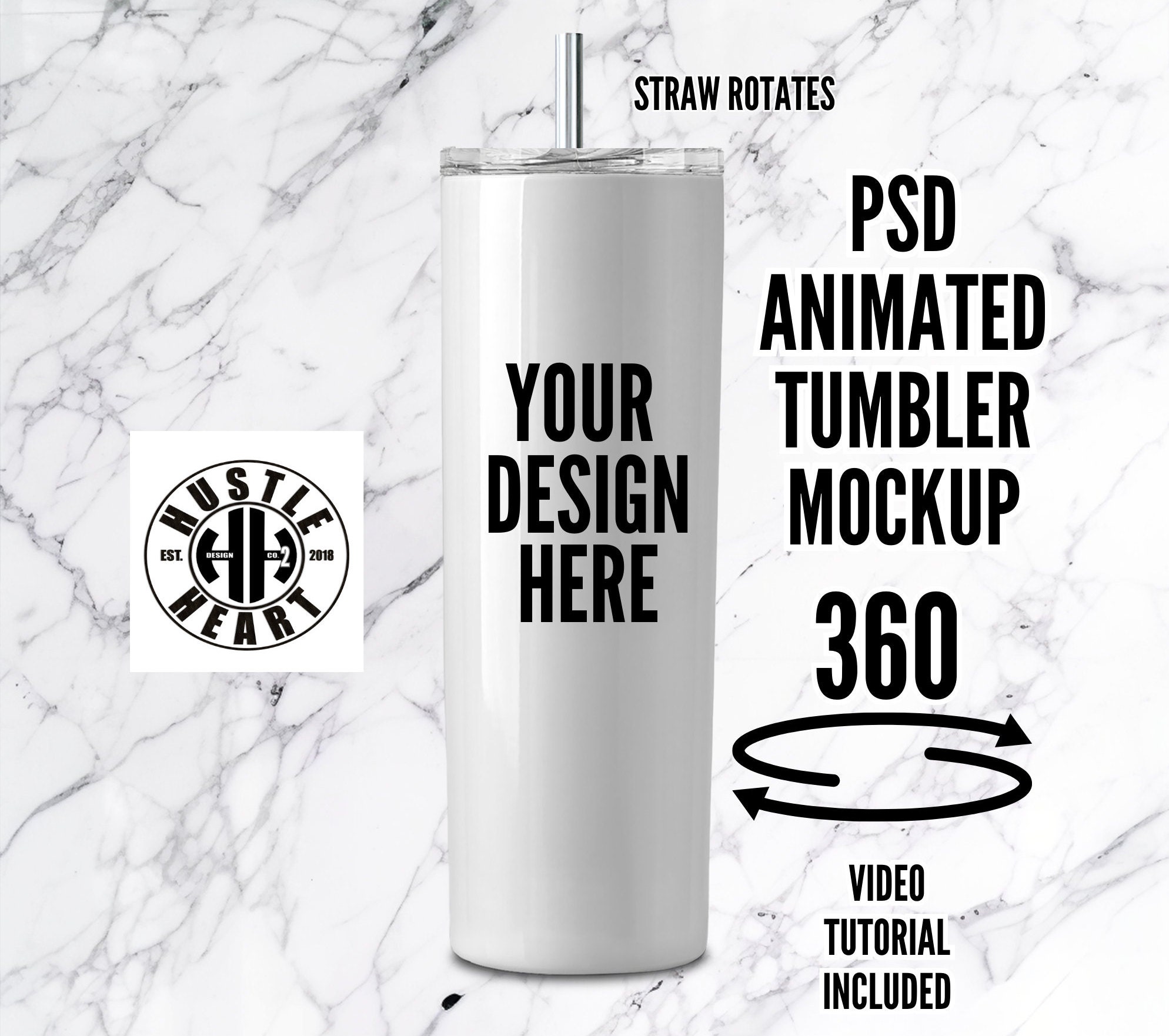20 Oz Rotating Tumbler Animation Mockup PSD Spinning Tumbler - Etsy Canada