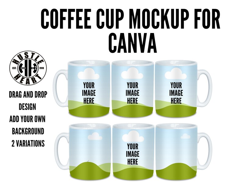 Coffee Mug Mockup, Canva Frame Mockup, Drag and Drop Mockup, Canva ...