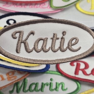 Name Patch Iron on Name Tag Custom Name Iron on Patch Uniform Patch Name Badge Garage Name Patch ...