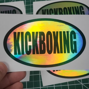 Kickboxing Sticker Holographic Car Sticker, Bumper Stickers, Computer ...