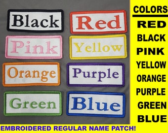 Embroidered Custom Iron-on Rectangle Name Patch - Etsy