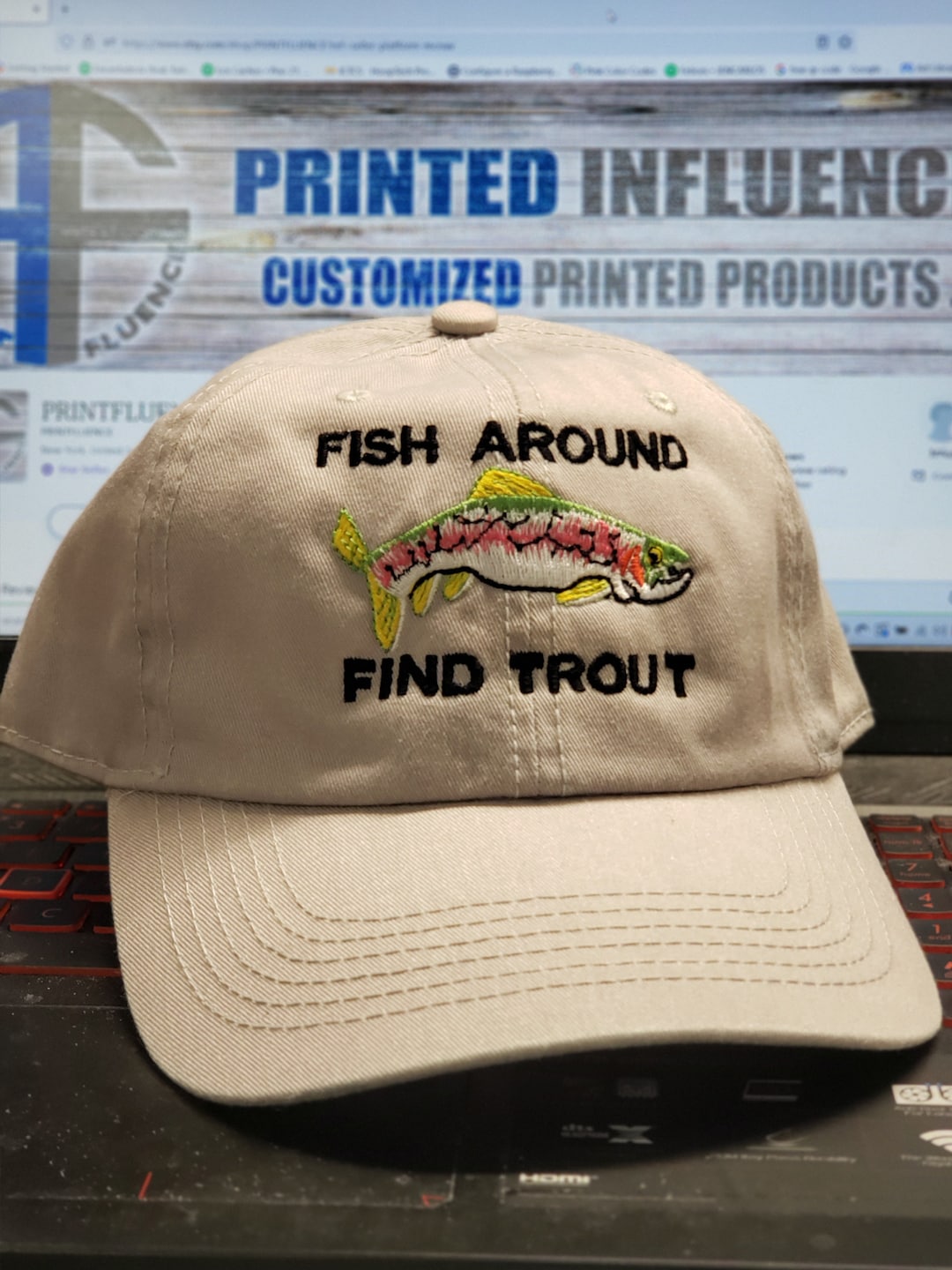 Trout Fishing Hat for Husband Fishing Gift for Dad Gift for Fisherman ...