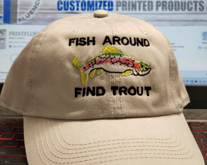 Trout Fishing Hat for Husband Fishing Gift for Dad Gift for Fisherman ...