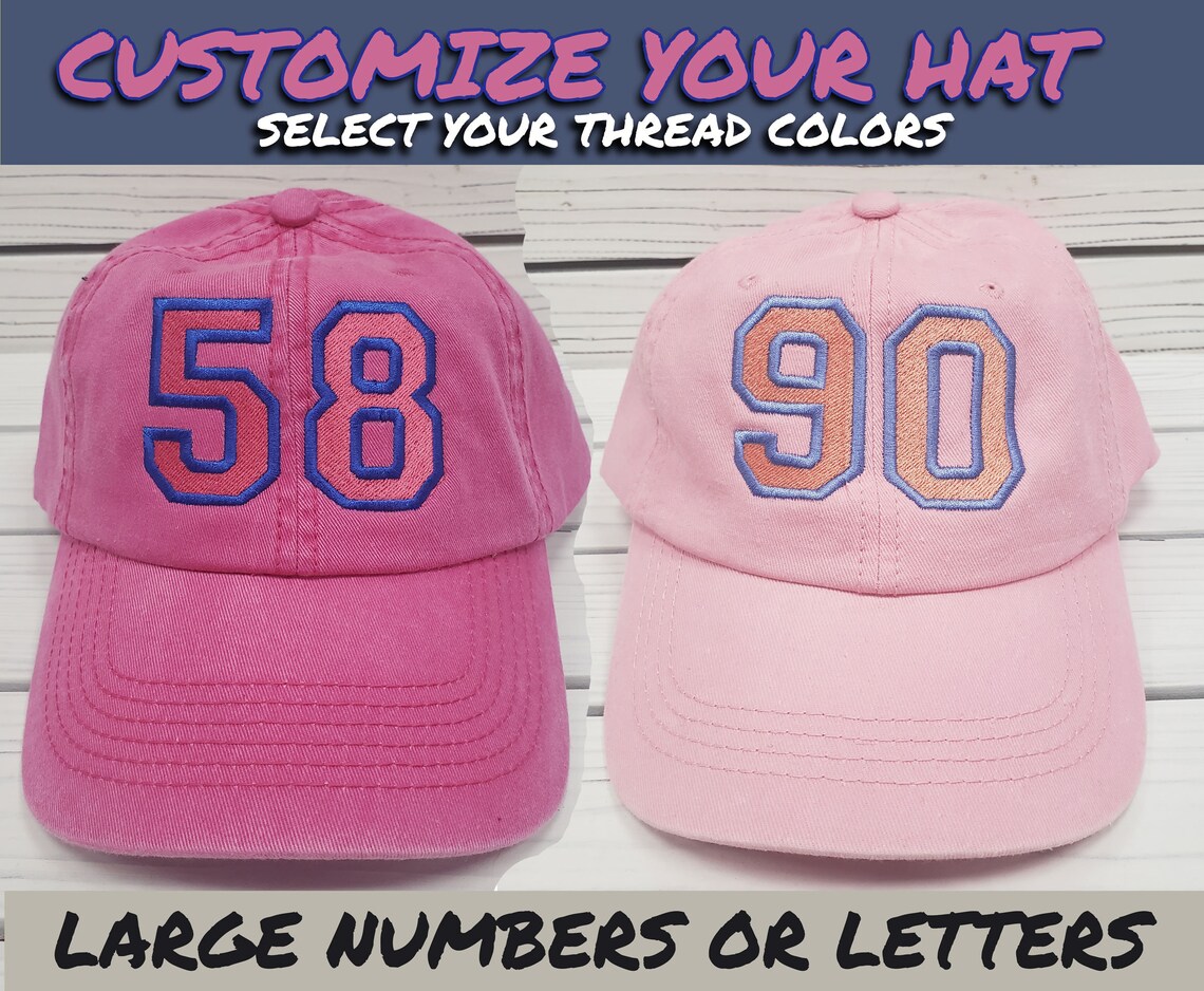 Number or Letter Hat, Custom Number Hat, Custom Letter Hat,hat With ...