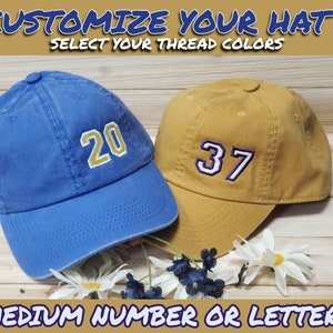 Number or Letter Hat, Custom Number Hat, Custom Letter Hat,hat With ...