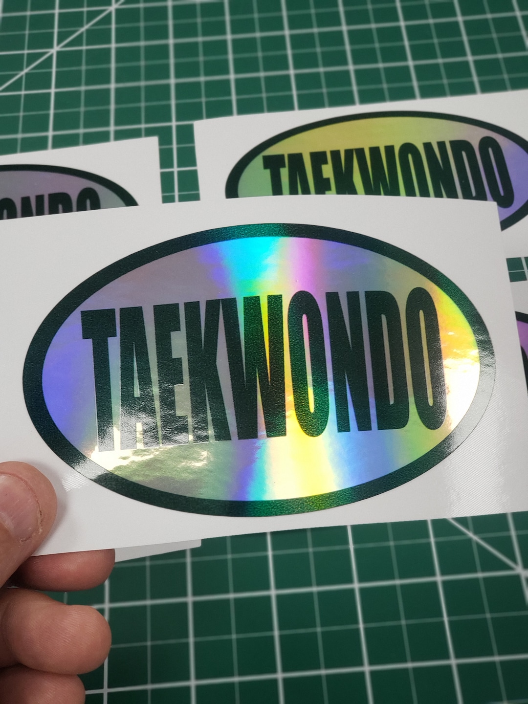 Taekwondo Sticker Holographic Car Sticker, Bumper Stickers, Computer ...