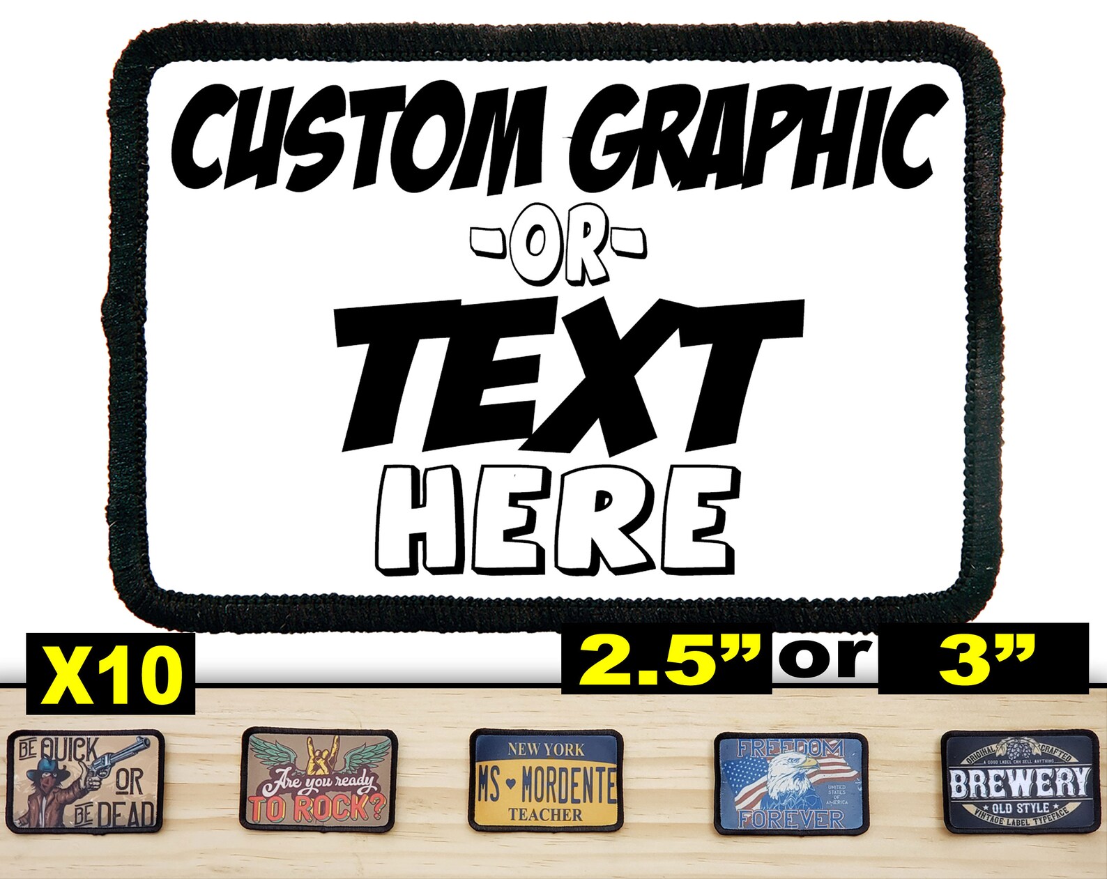 10 Custom Patches Custom Patch Full Color Patches - Etsy