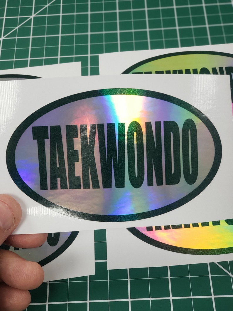 Taekwondo Sticker Holographic Car Sticker, Bumper Stickers, Computer ...