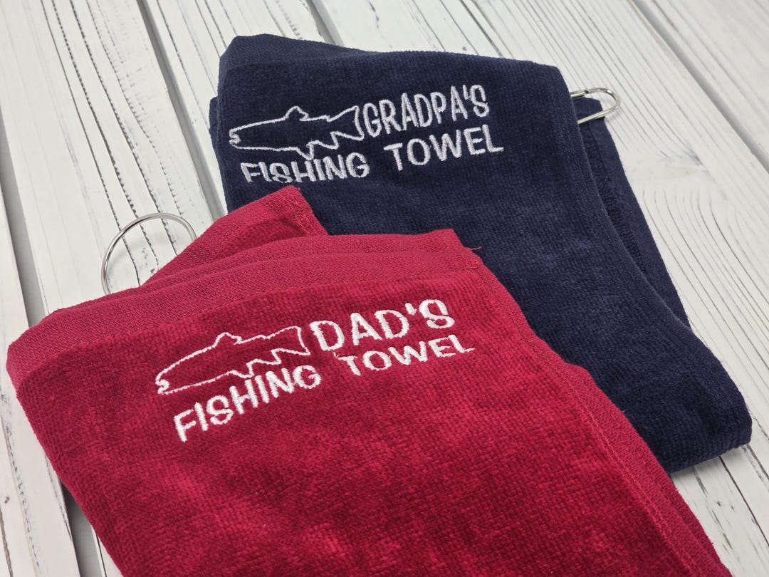 Personalized Fishing Towel Custom Embroidered Fishing Towel With ...