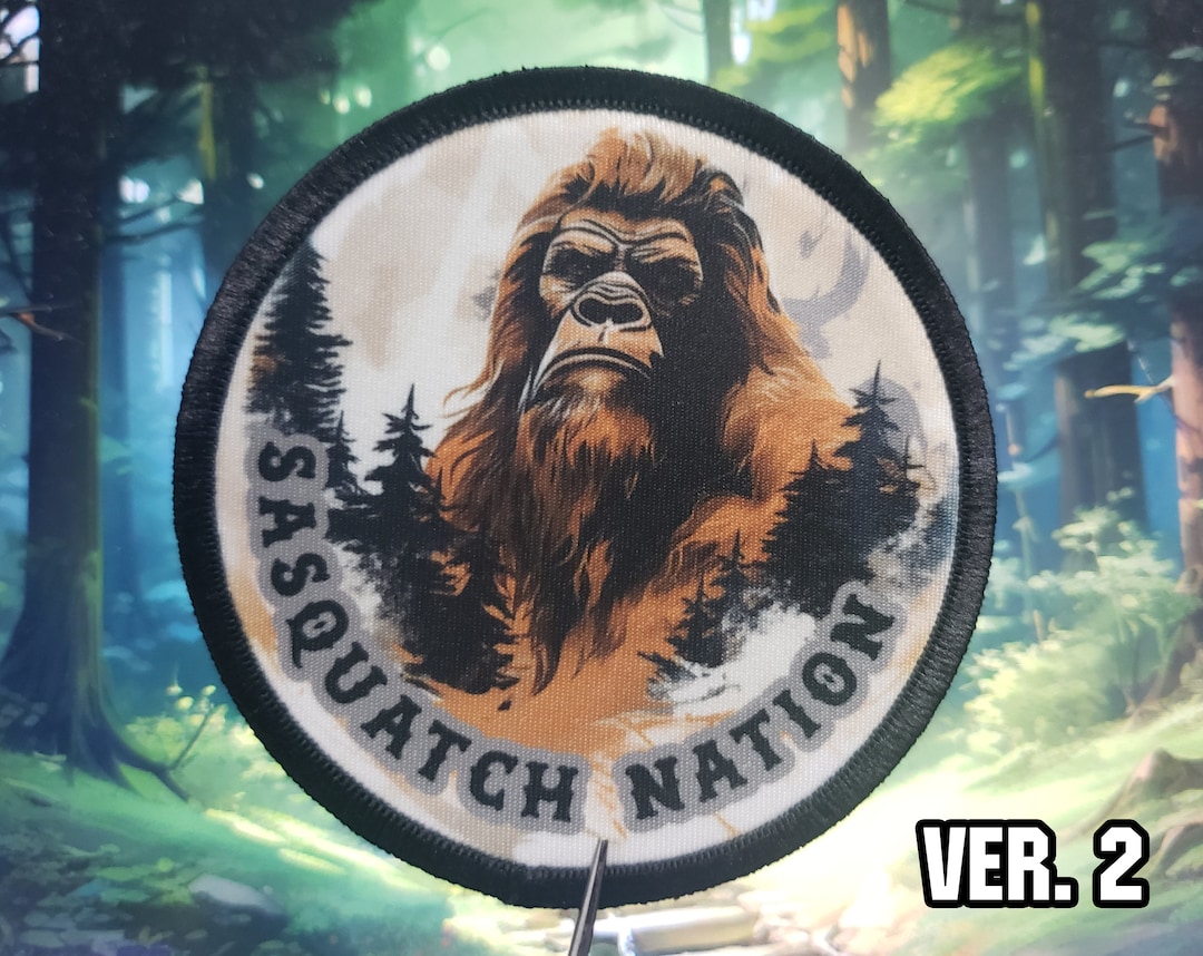 Sasquatch Nation Patch Sasquatch Patch Sasquatch Iron on Patch Big Foot Patch Bigfoot Iron on ...