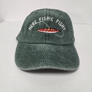 Here Fishy Fishy Hat, Fishing Hat , Fishy Fishy Hat, Trout Hat, Dad ...