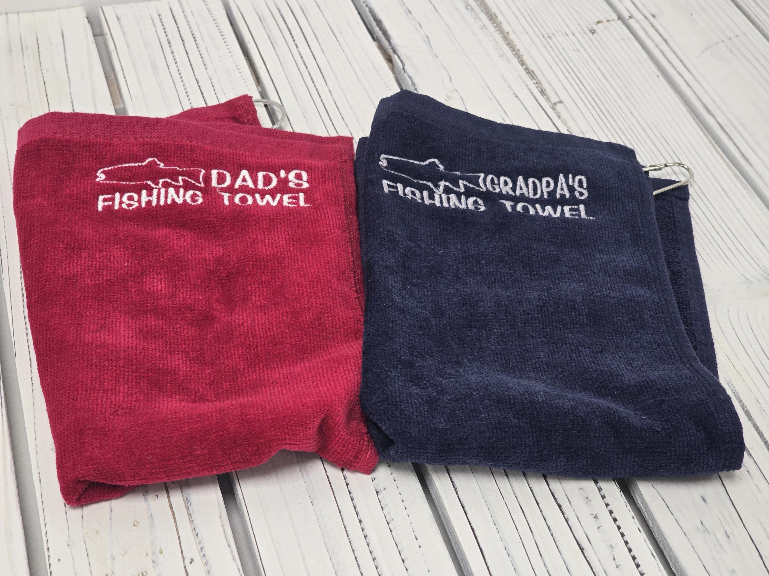 Personalized Fishing Towel Custom Embroidered Fishing Towel With ...