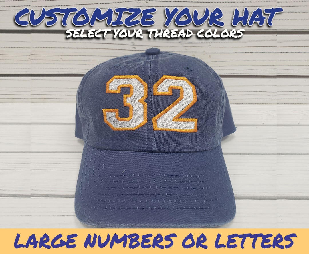 Number or Letter Hat, Custom Number Hat, Custom Letter Hat,hat With ...