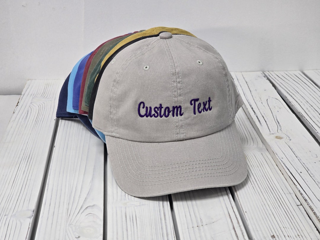 Personalized Embroidered Hat Custom Text Baseball Cap Monogram Dad Cap ...