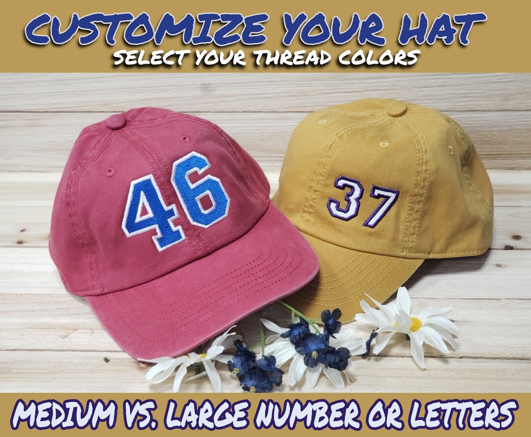 Number or Letter Hat, Custom Number Hat, Custom Letter Hat,hat With ...