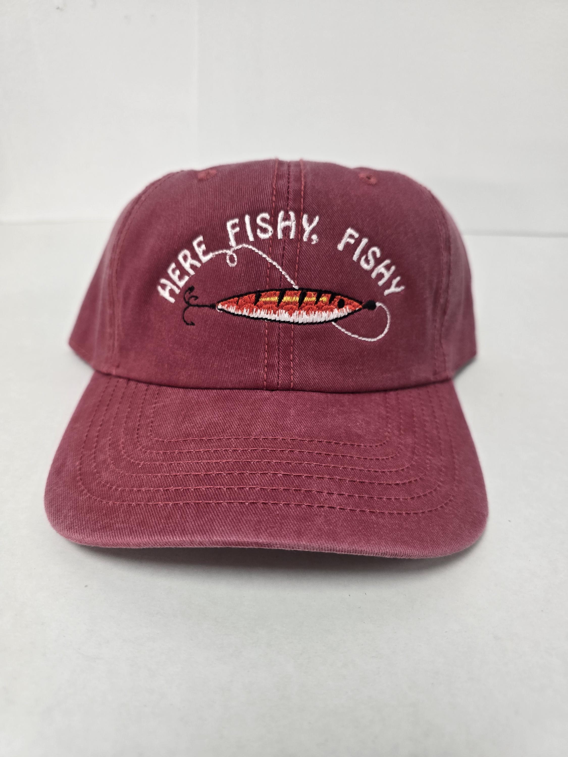 Here Fishy Fishy Hat, Fishing Hat , Fishy Fishy Hat, Trout Hat, Dad ...