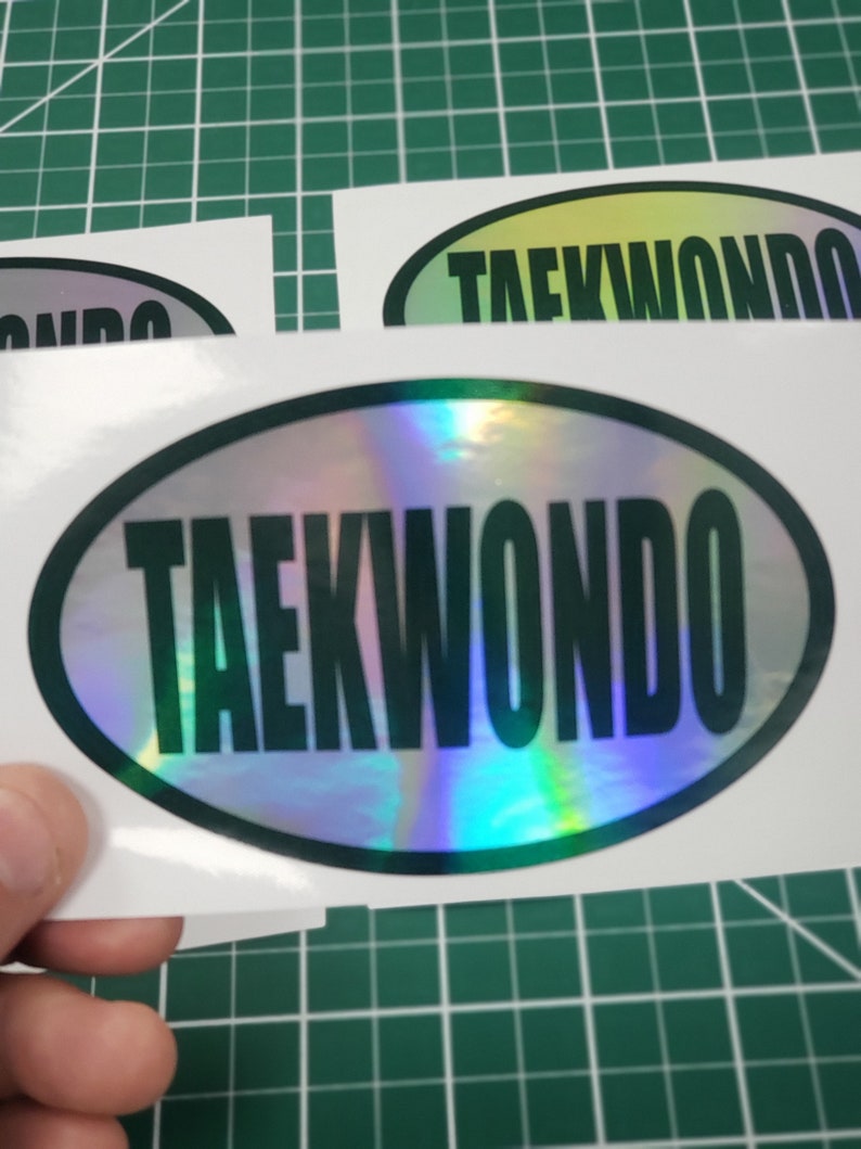 Taekwondo Sticker Holographic Car Sticker, Bumper Stickers, Computer ...
