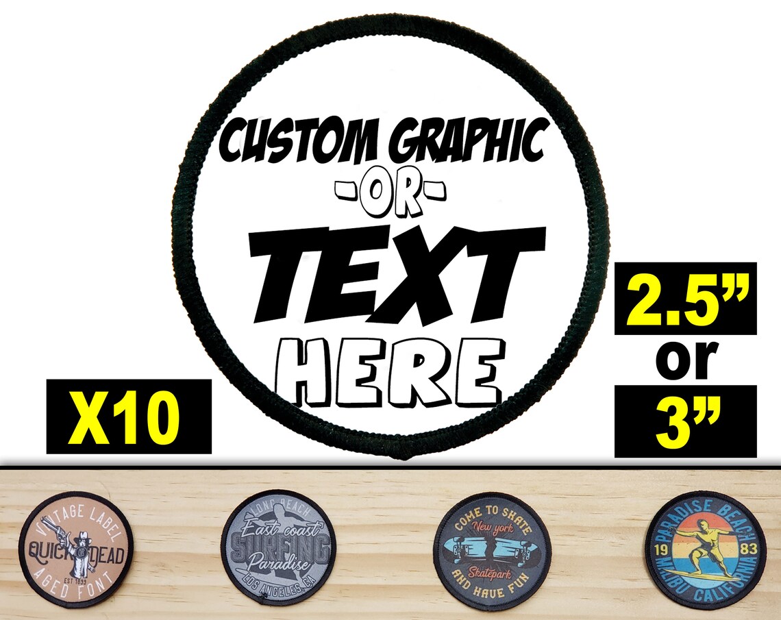 10 Custom Patches Custom Patch Full Color Patches - Etsy