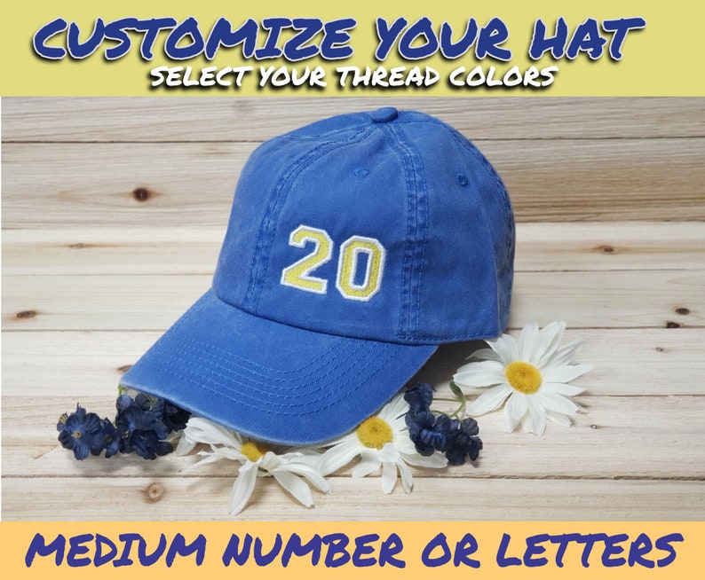 Number or Letter Hat Custom Number Hat Custom Letter Hathat - Etsy