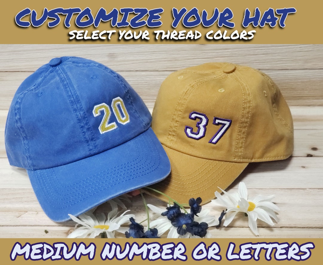 Number or Letter Hat, Custom Number Hat, Custom Letter Hat,hat With ...
