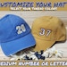 Number or Letter Hat, Custom Number Hat, Custom Letter Hat,hat With ...