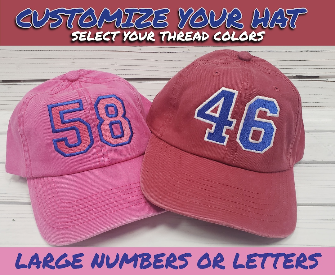 Number or Letter Hat, Custom Number Hat, Custom Letter Hat,hat With ...
