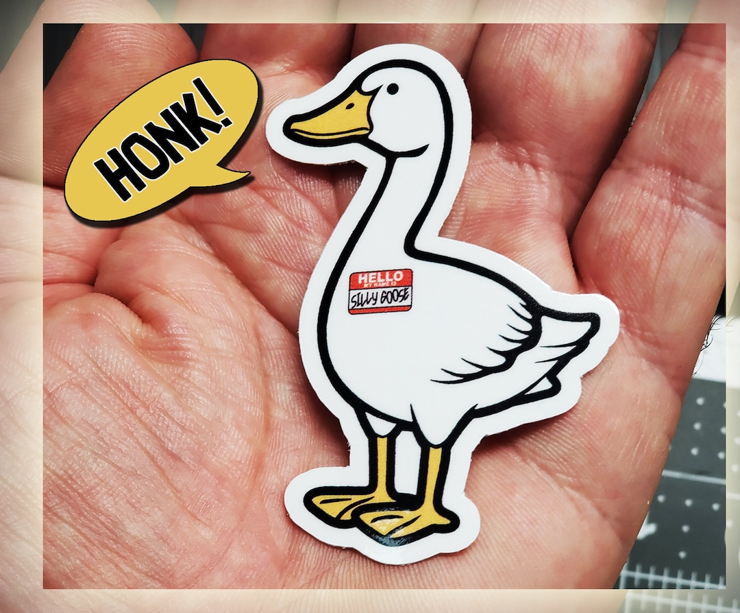 Silly Goose Sticker Funny Stickers Goose Sticker Funny Water Bottle ...