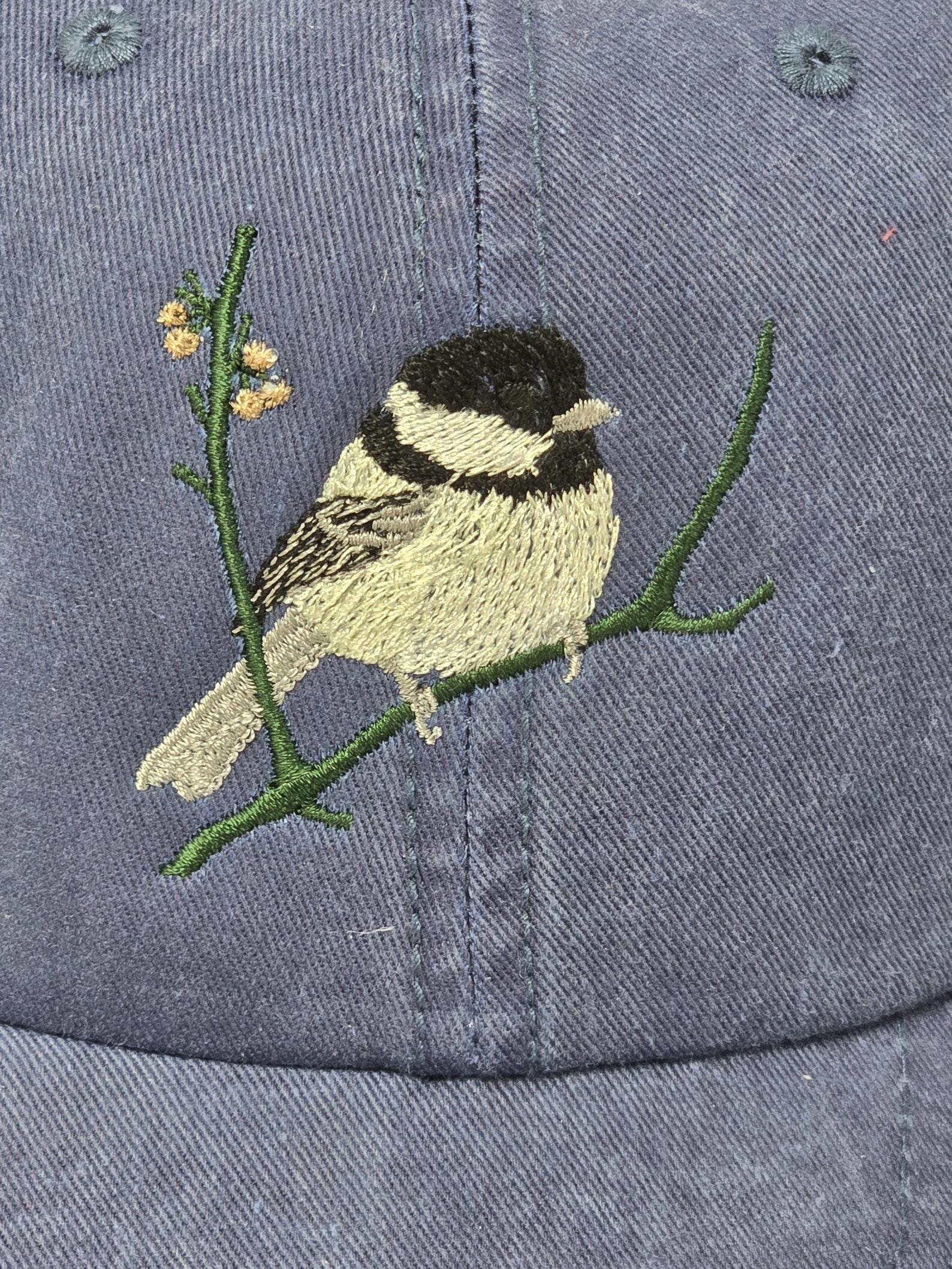 Embroidered Chickadee Hat for Bird Watching Lightweight Adjustable Cap ...