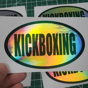Kickboxing Sticker Holographic Car Sticker, Bumper Stickers, Computer ...