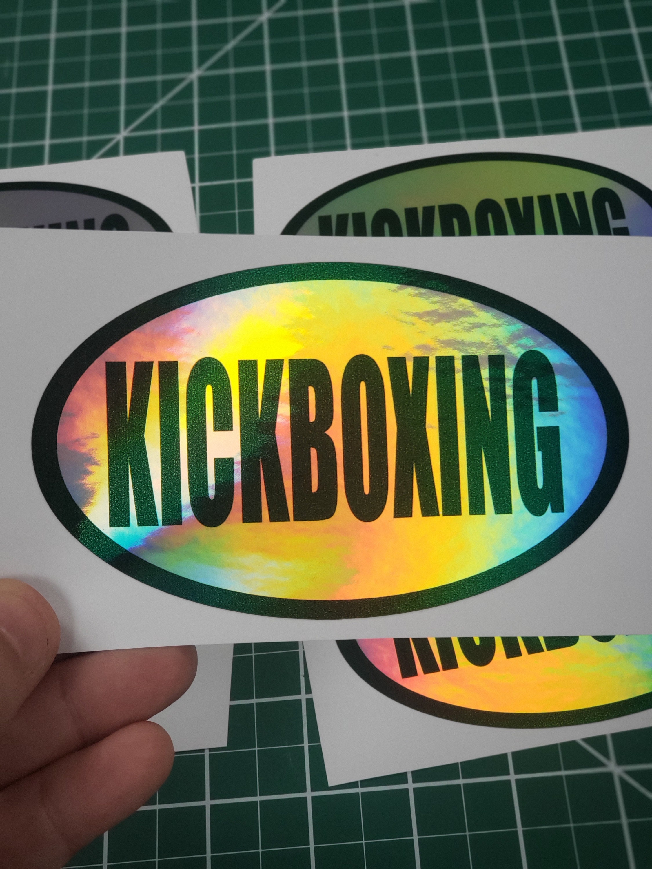 Kickboxing Sticker Holographic Car Sticker, Bumper Stickers, Computer ...