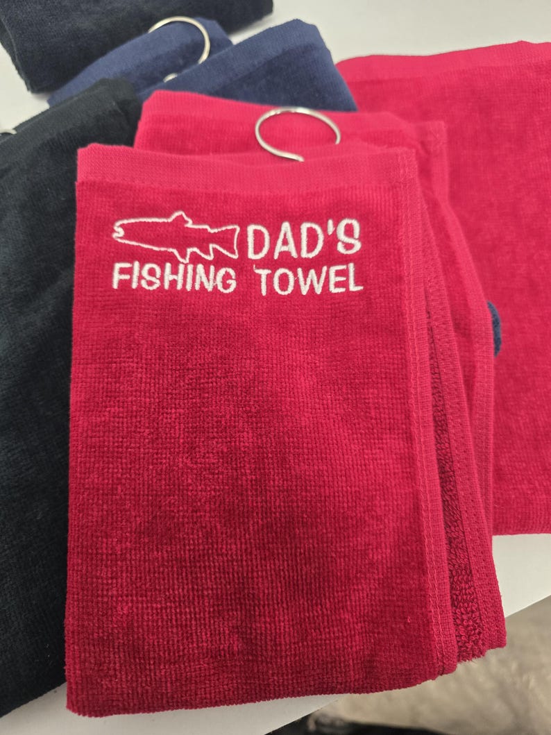 Personalized Fishing Towel Custom Embroidered Fishing Towel With ...