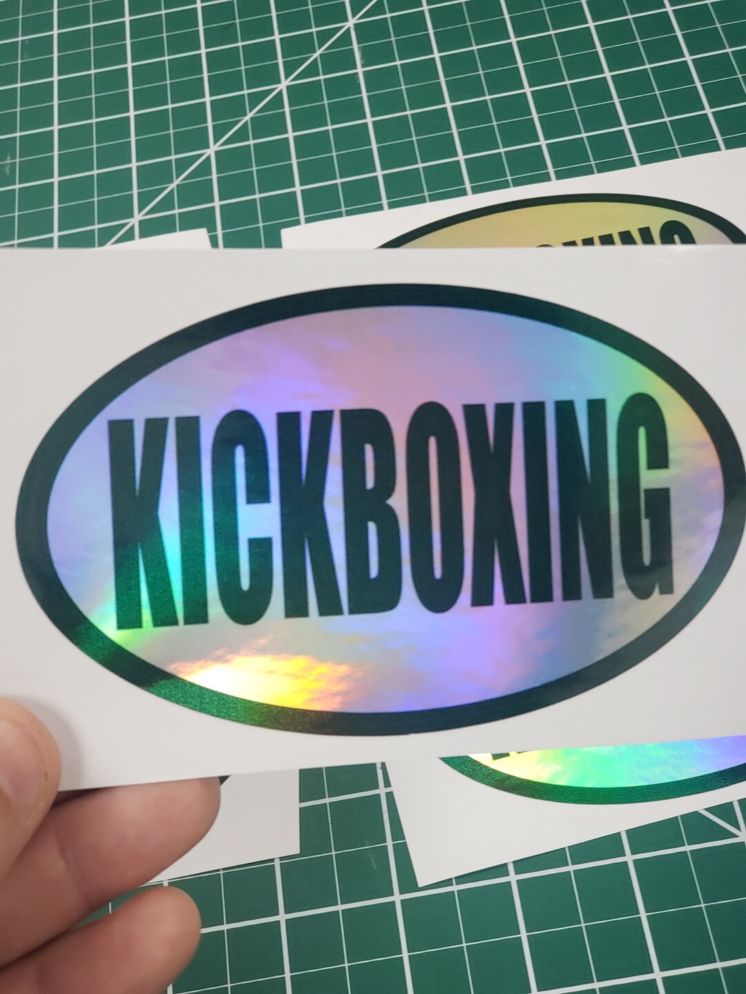 Kickboxing Sticker Holographic Car Sticker, Bumper Stickers, Computer ...