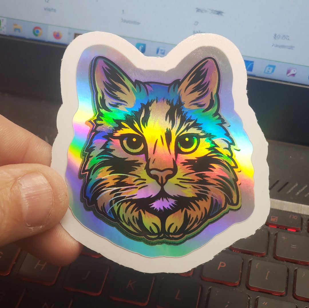 Cute Cat Sticker Kitten Sticker Cute Sticker Cute Cat Decal Cute Kitten ...