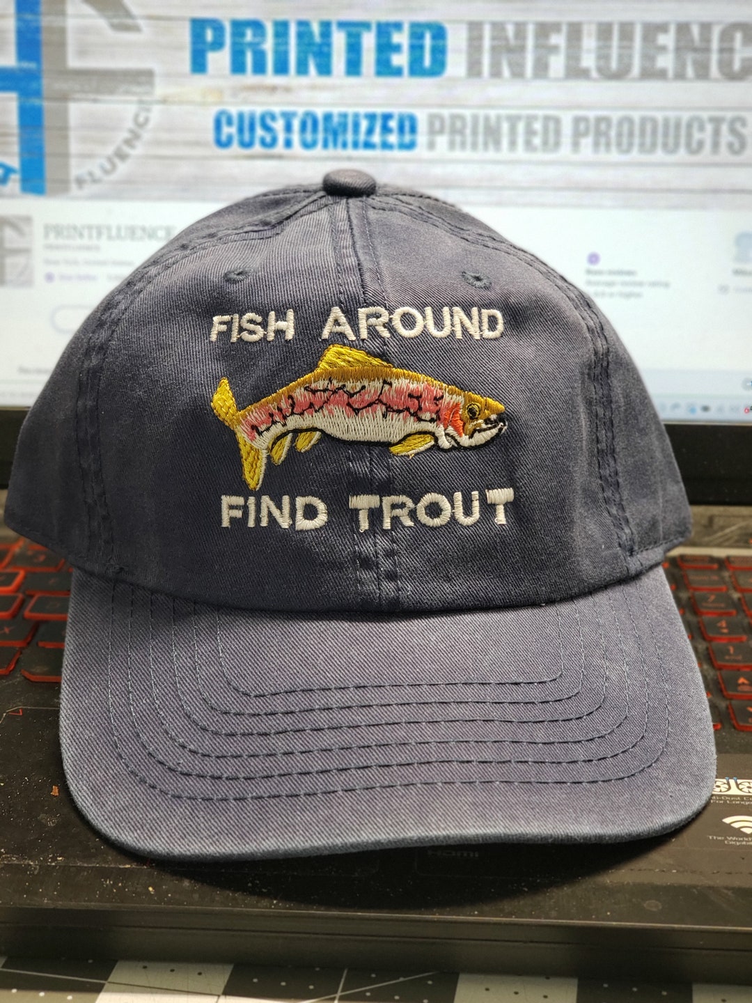 Funny Fishing Hat for Men – Fish Around Find Trout Hat – Gift for ...