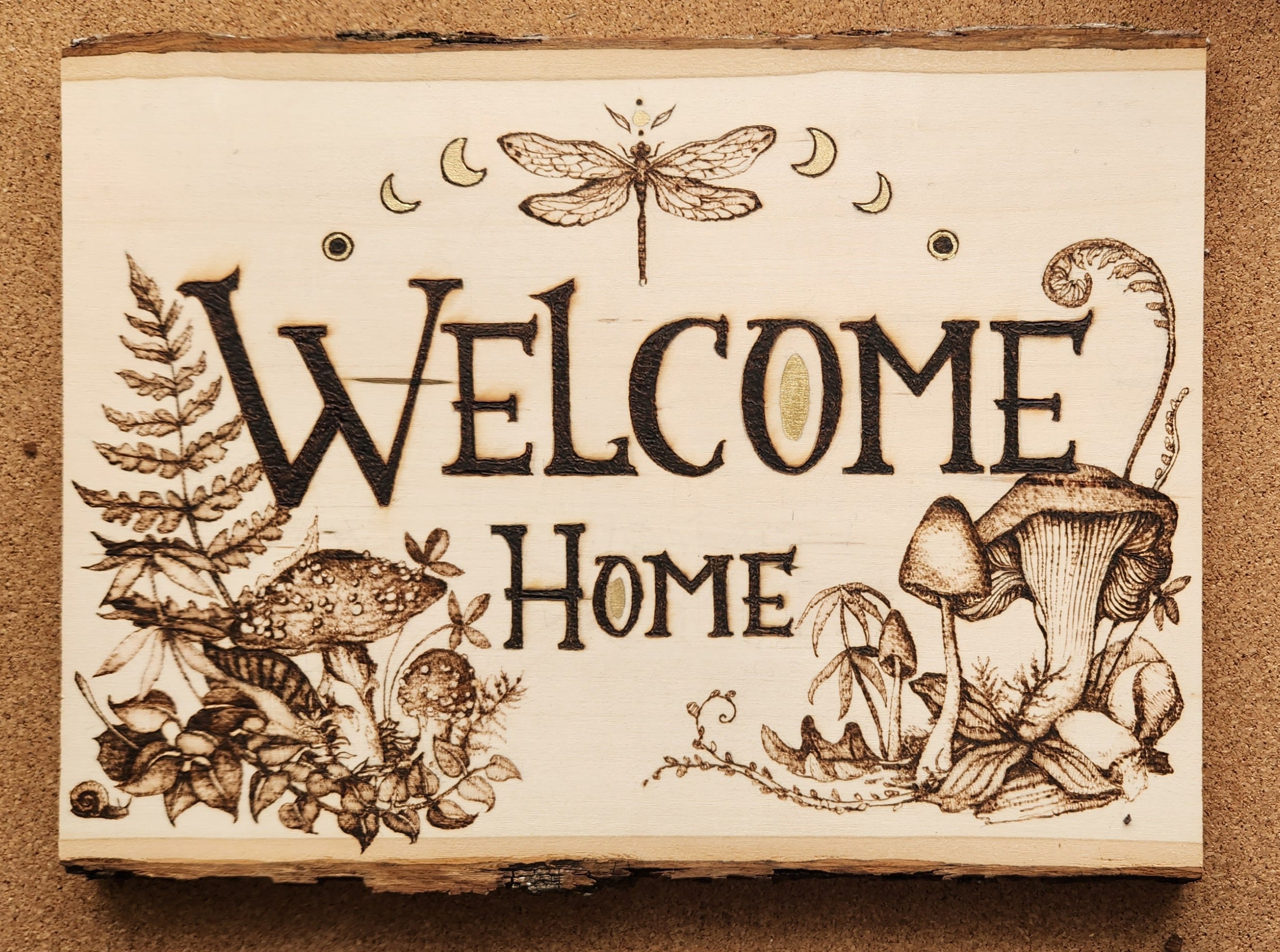 Welcome Home Sign Burned by Hand - Etsy