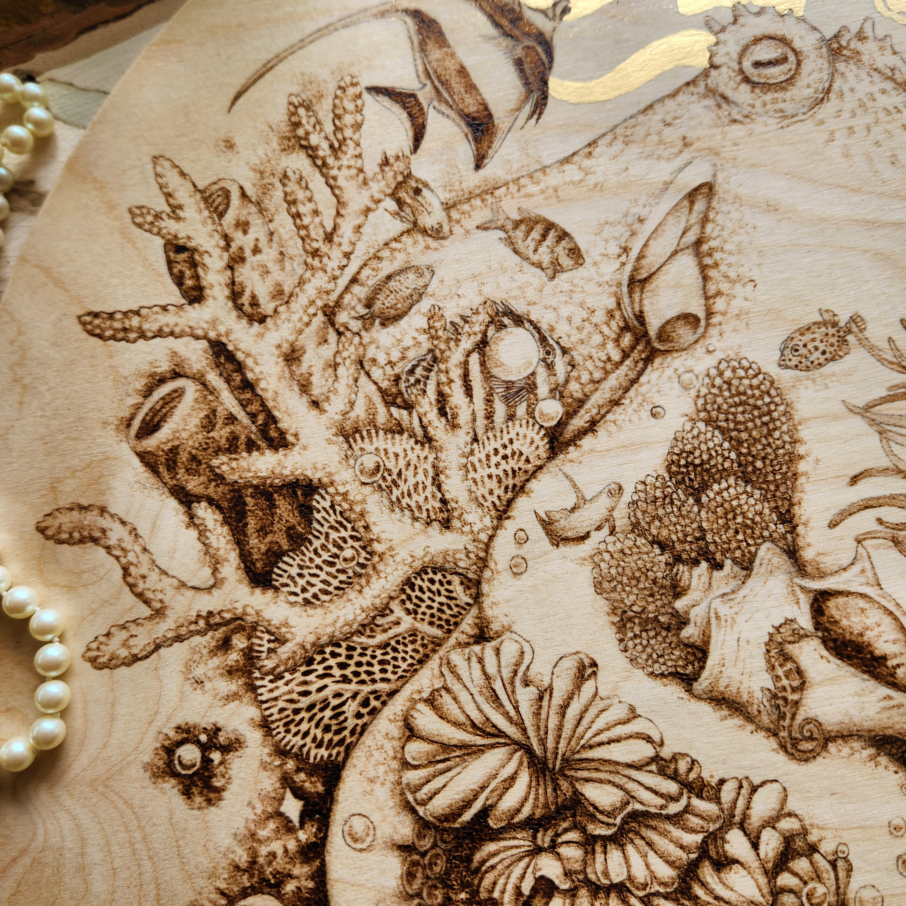 Octopus Garden Pyrography, Wood Burning of Octopus, Octopus Artwork ...