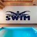Swimmer Silhouette Wall Decal: Butterfly Technique, Sports Decor LO131 ...