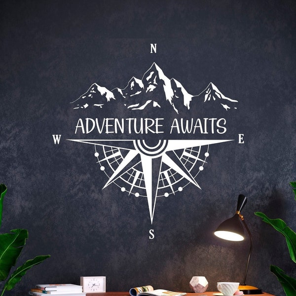 Compass Wall Decal - Etsy